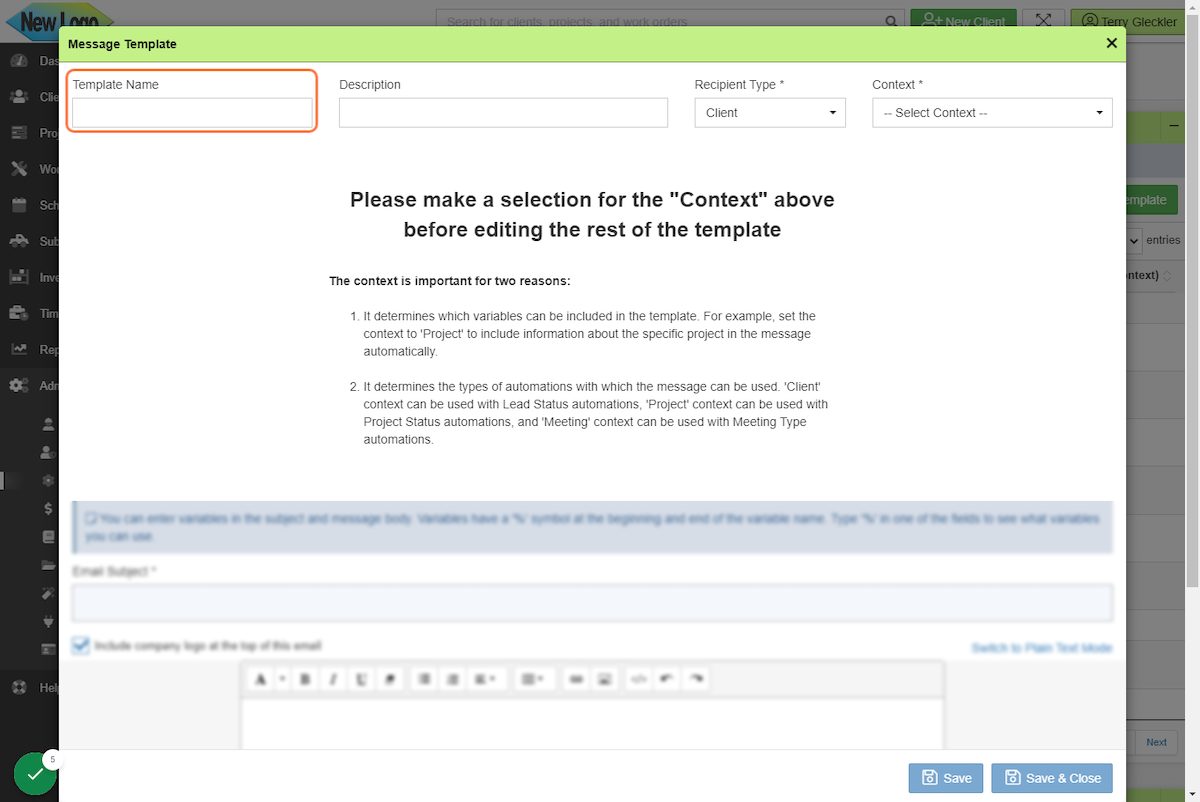 Adding Automations to Project Statuses